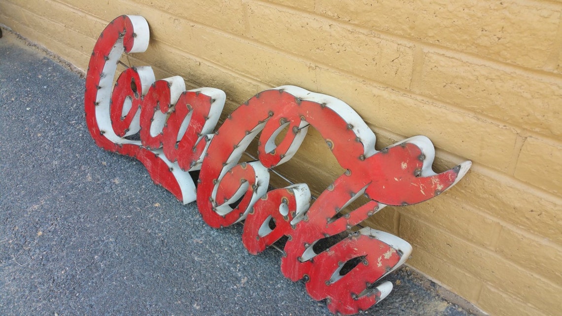 Metal Coca Cola Signs-coca Cola Signs-rustic Coca Cola Signs -coca Cola ...