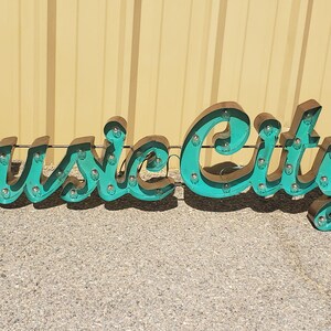 Lighted Music City Sign.music City Signs.music City.red Music City Sign ...
