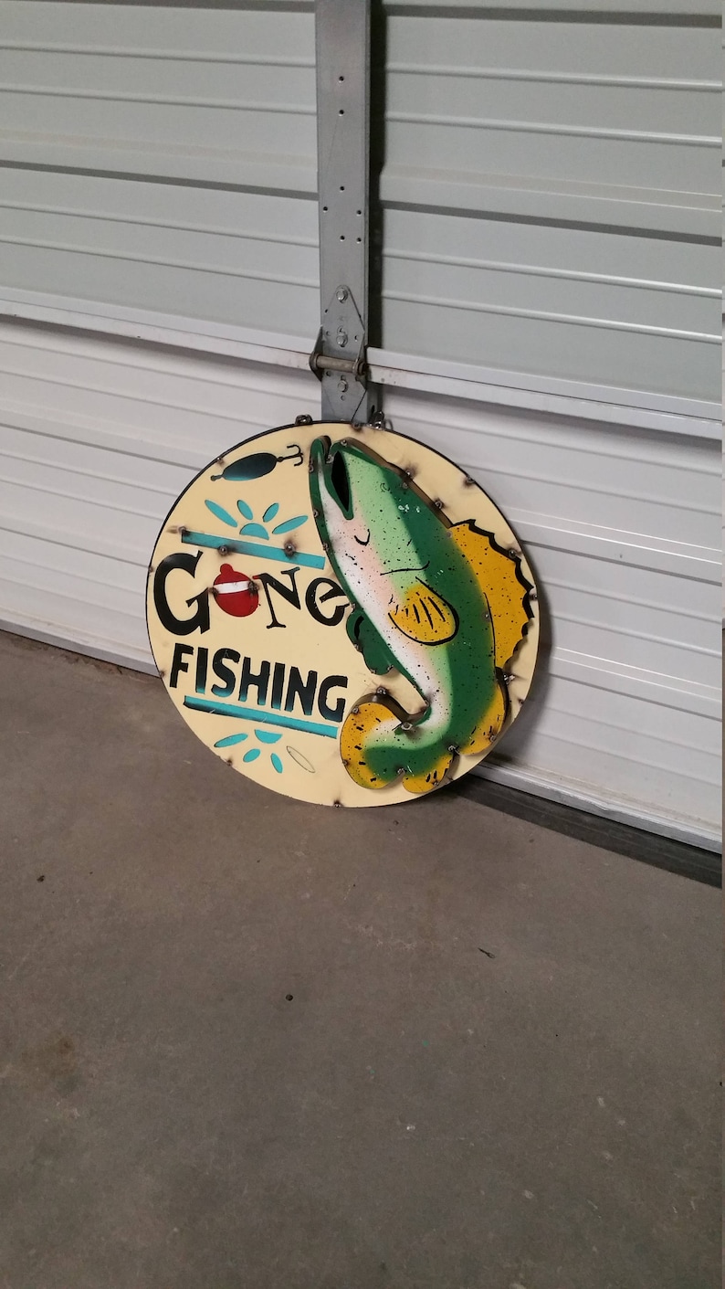Metal Fishing Signs.fishing Signs.lake Signs.river Signs.gift - Etsy