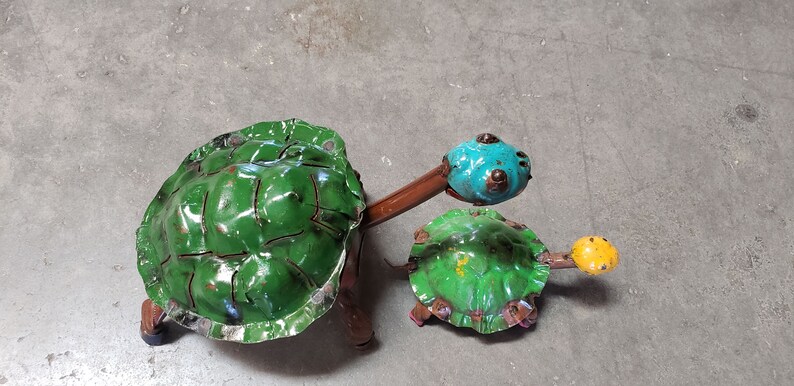 Rustic Metal Turtles.metal Turtles.colorful Metal - Etsy