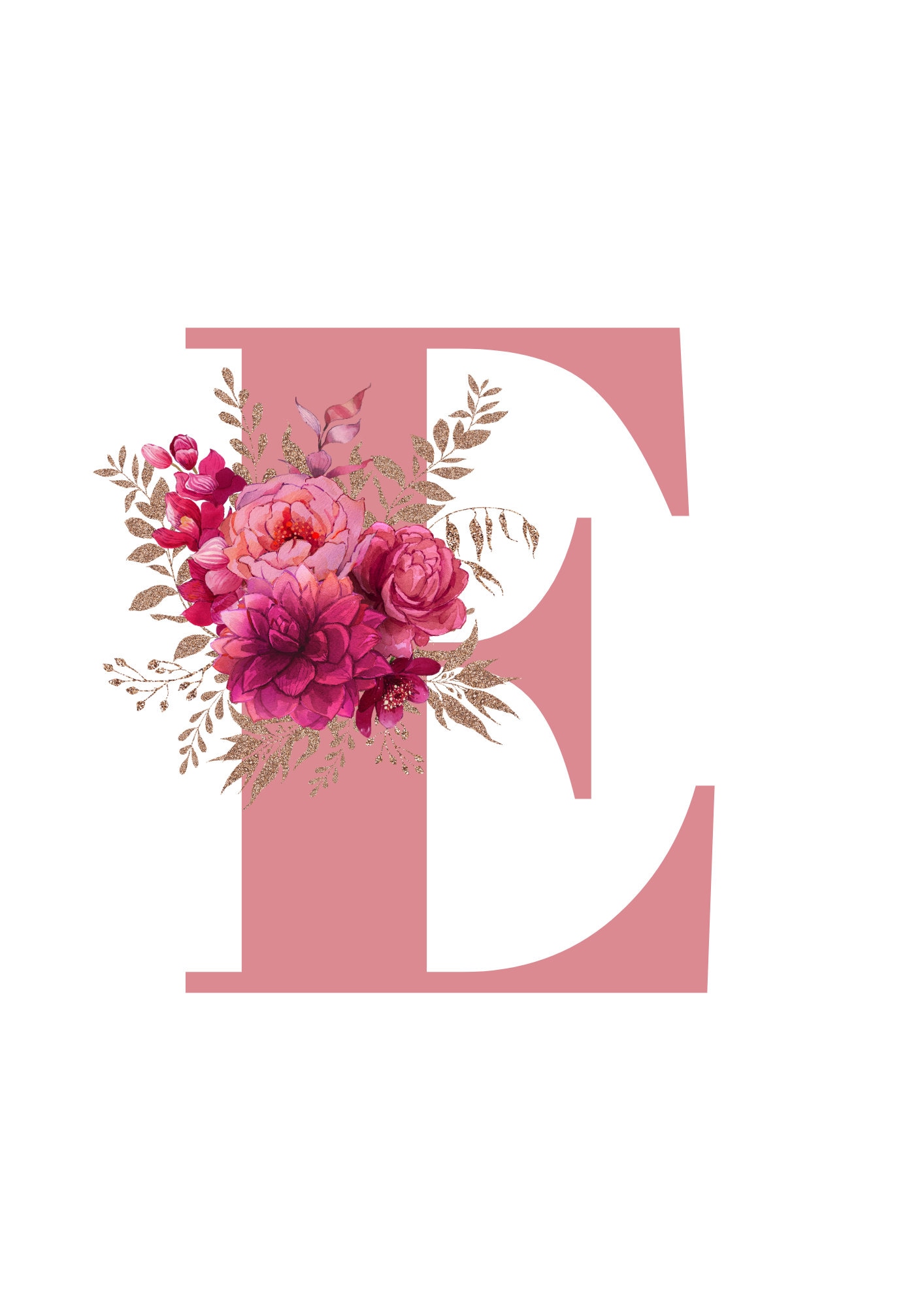 Printable Pink Alphabet Letters. - Etsy