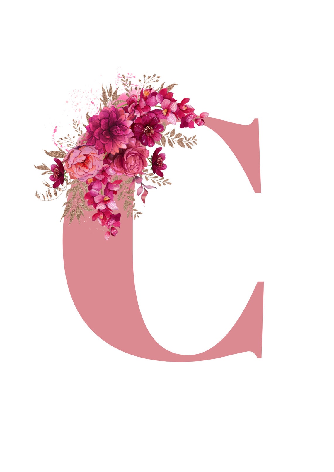 Printable Pink Alphabet Letters. - Etsy