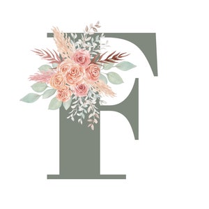Printable Green Flower Alphabet - Etsy