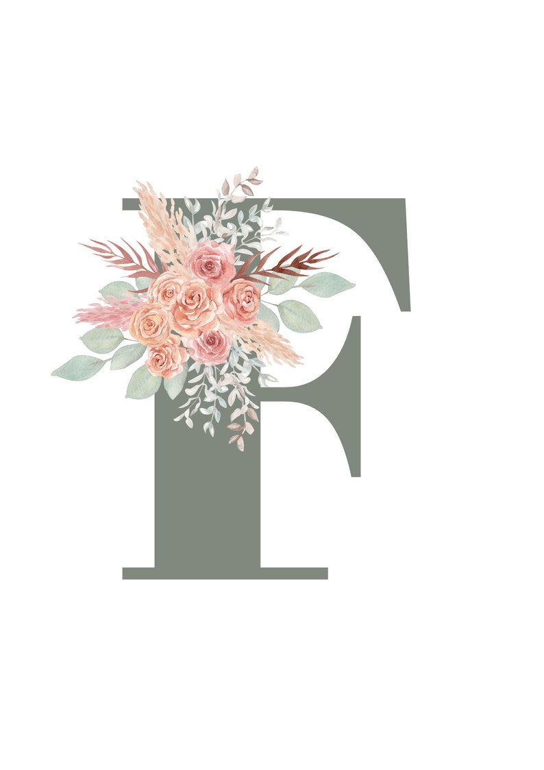 Printable Green Flower Alphabet - Etsy