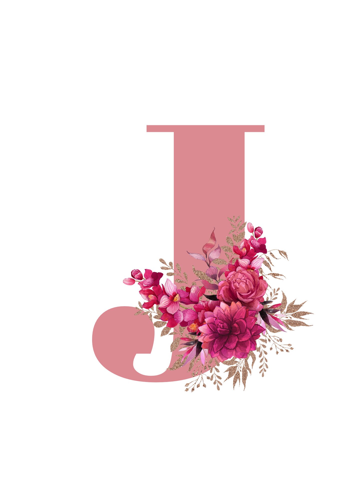 Printable Pink Alphabet Letters. - Etsy