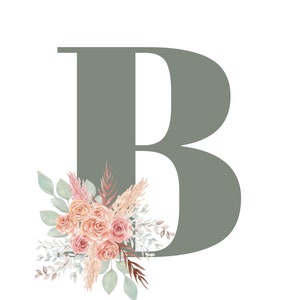 Printable Green Flower Alphabet - Etsy