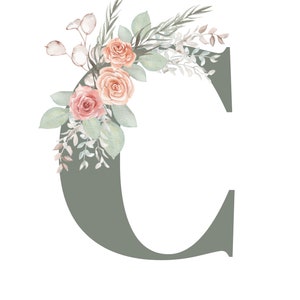 Printable Green Flower Alphabet - Etsy