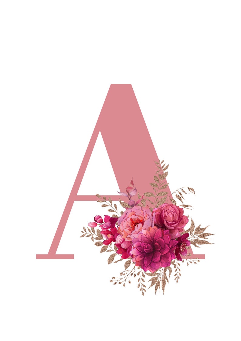 Printable Pink Alphabet Letters. - Etsy