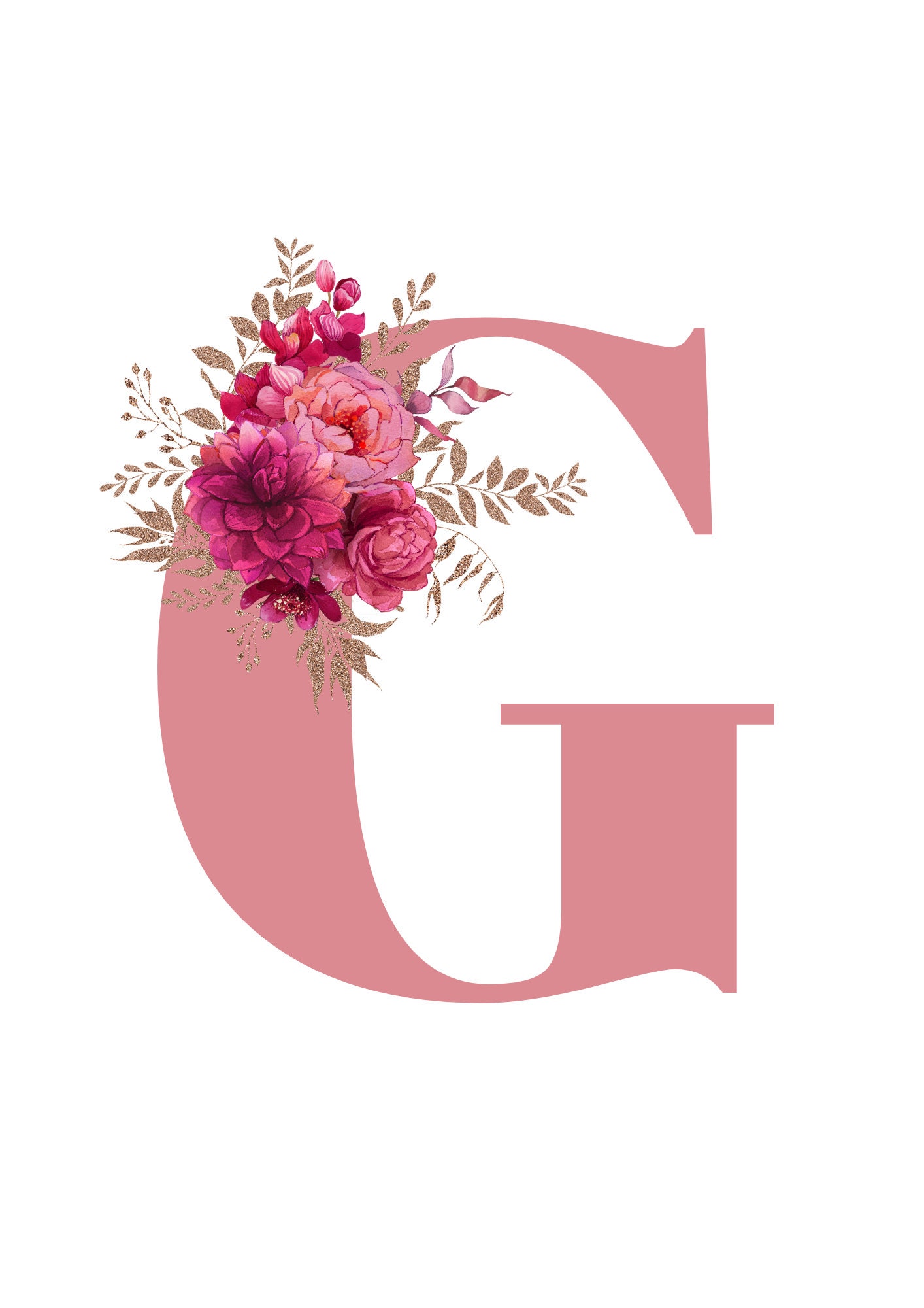 Printable Pink Alphabet Letters. - Etsy