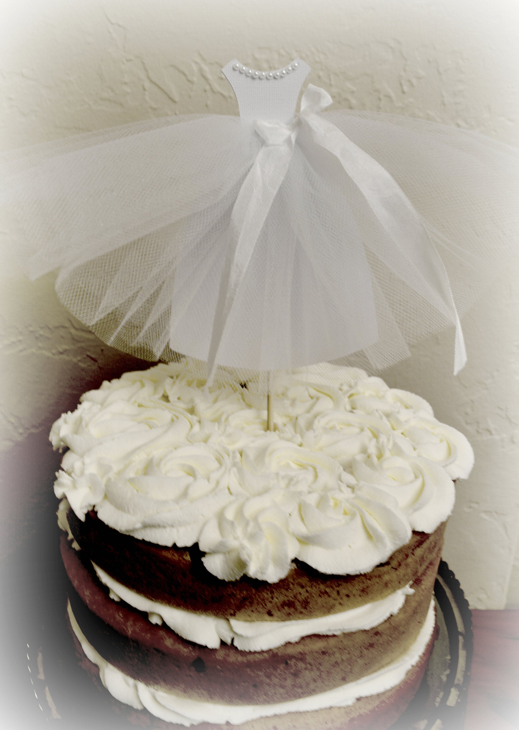 Wedding Dress Cake Topper Bridal Shower Centerpiece - Etsy