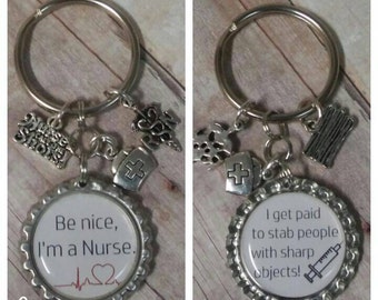 Fun Nurse Gift Nurse Keychain RN Gift Gift for Nurse | Etsy