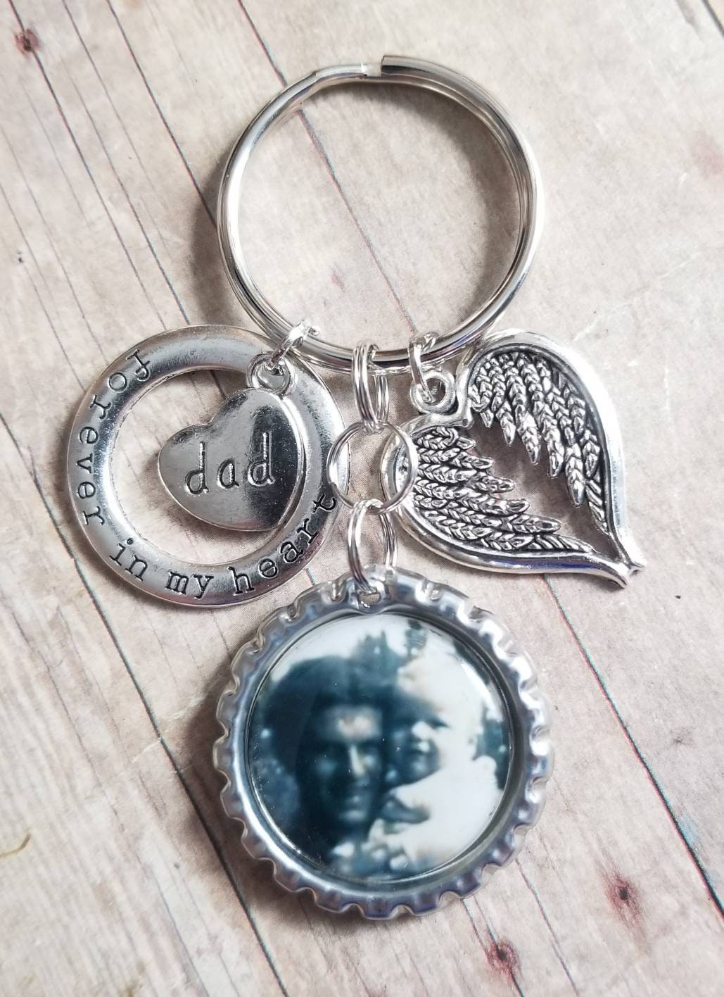 Memorial Keyring Memorial Photo Gift Custom Memorial Gift | Etsy
