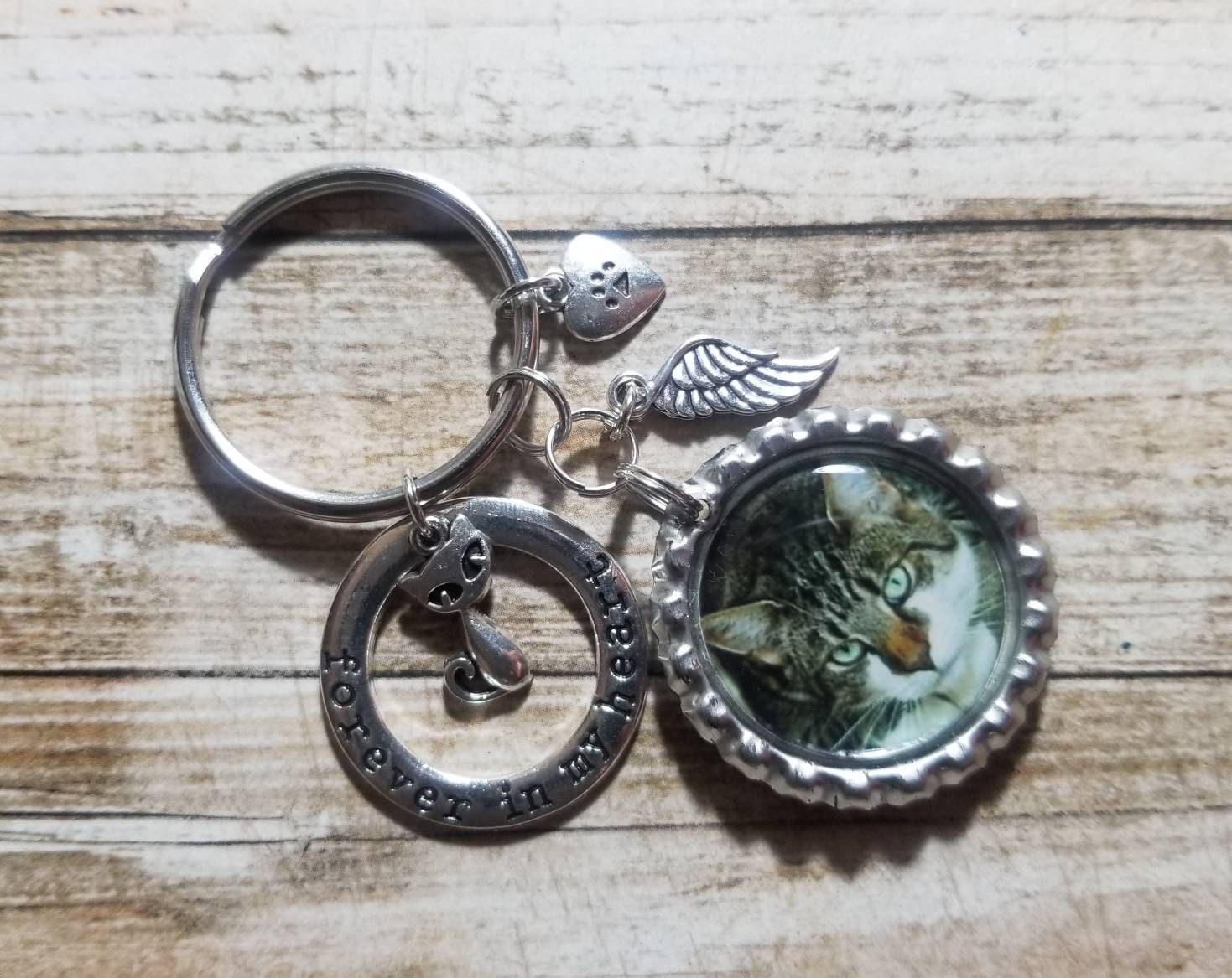 Cat Memorial - Cat Memorial Gift - Pet Loss Keychain- Cat Remembrance ...