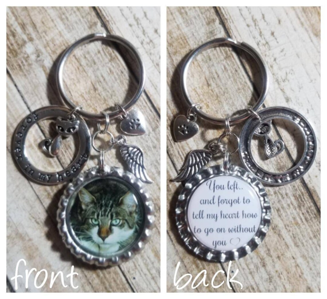 Cat Memorial - Cat Memorial Gift - Pet Loss Keychain- Cat Remembrance ...