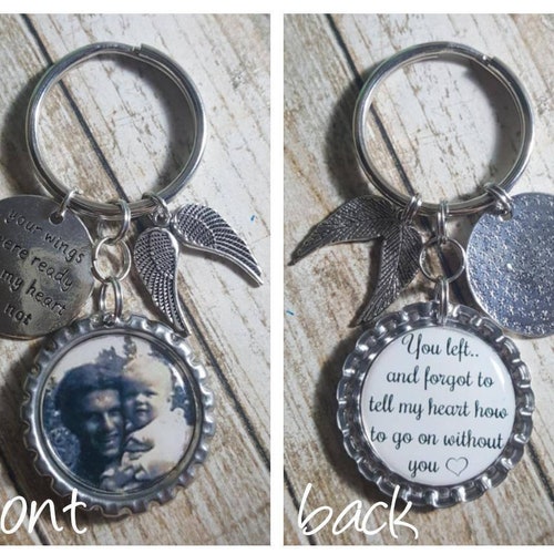 Memorial Keychain Custom Photo in Memory Gift in Memory of - Etsy