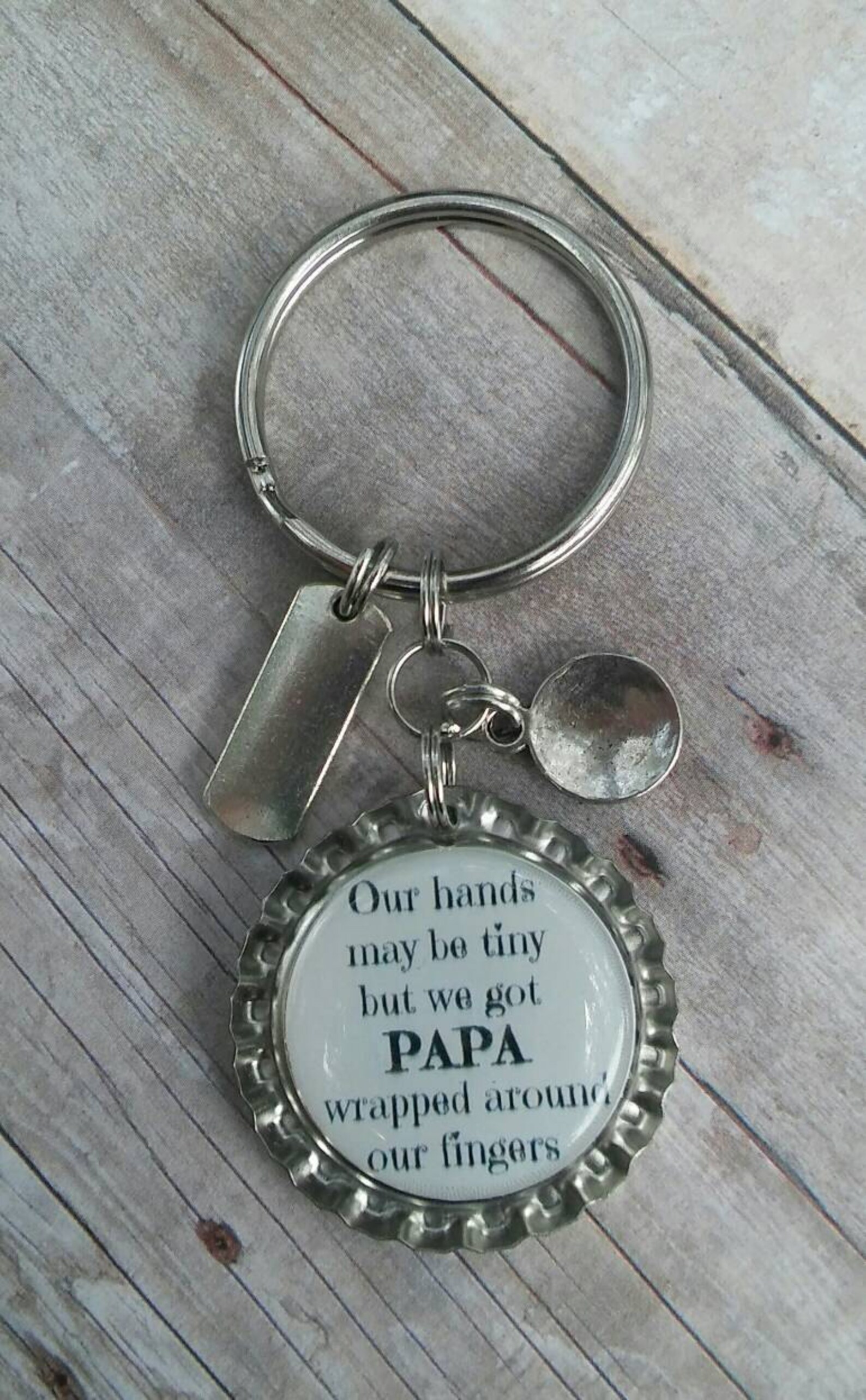 Papa Keychain Gift for Papa Custom Photo Keyring | Etsy