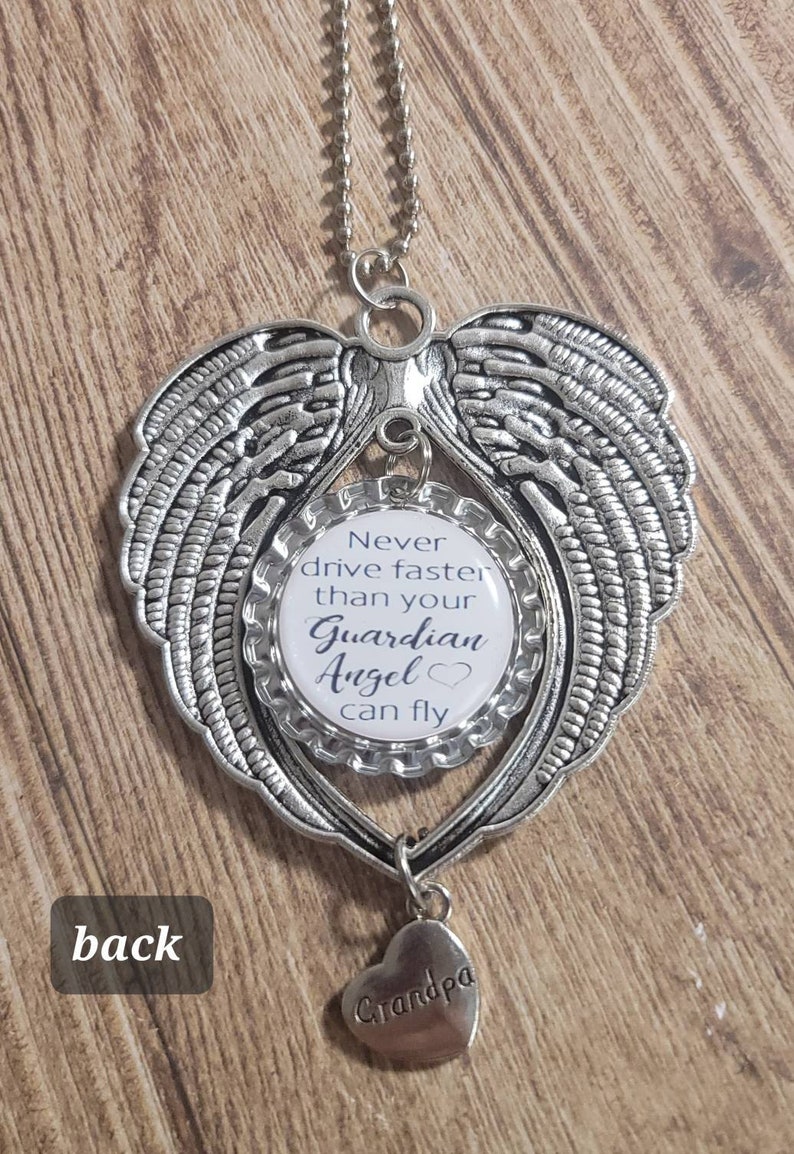 Memorial Car Charm Rear View Mirror Rear View Memorial - Etsy