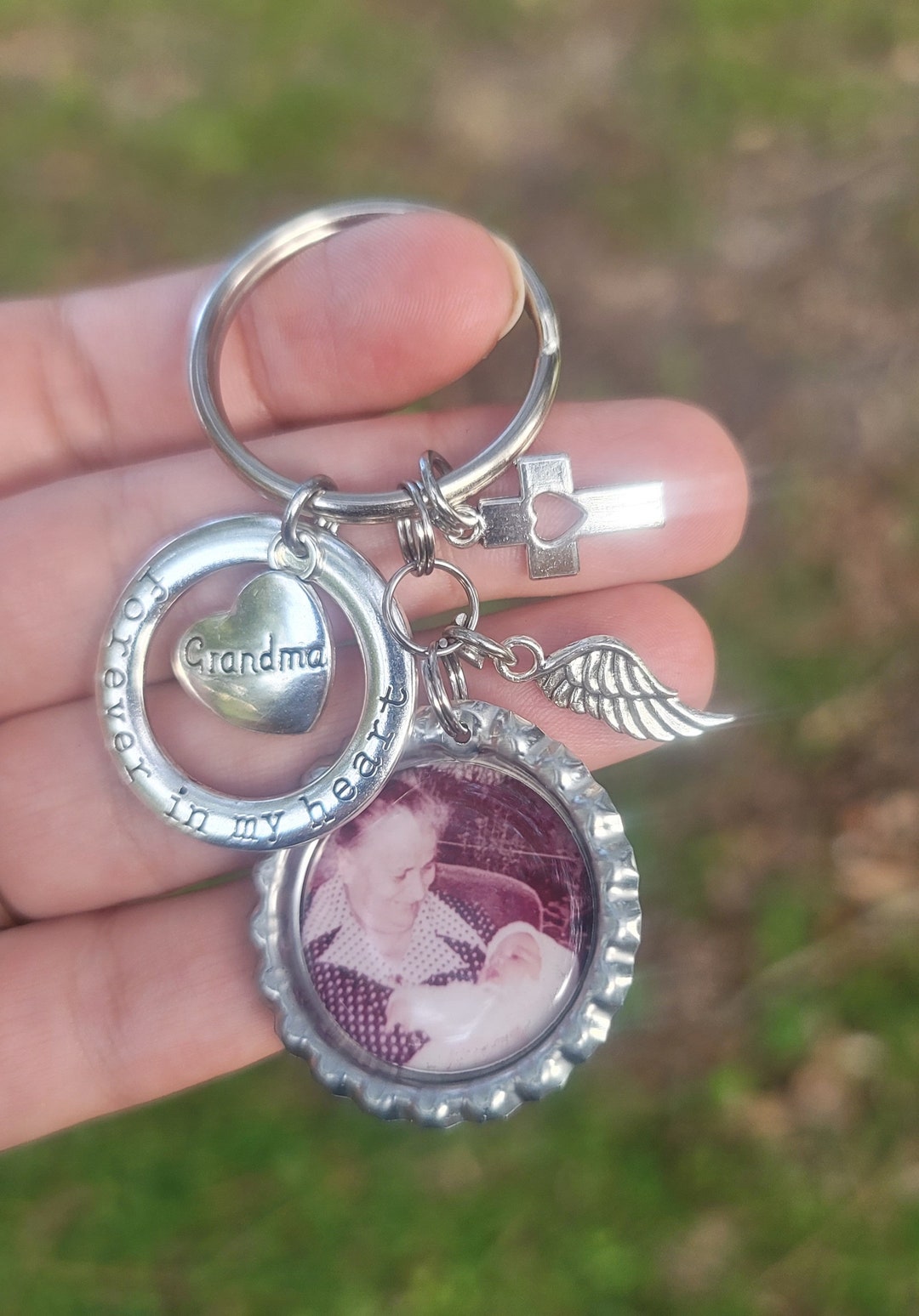 Remembrance of Loved One, Memorial Keychain, in Memory of Grandma ...