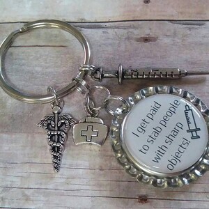 Fun Nurse Gift - Nurse Keychain - RN Gift - Gift for Nurse - Custom ...
