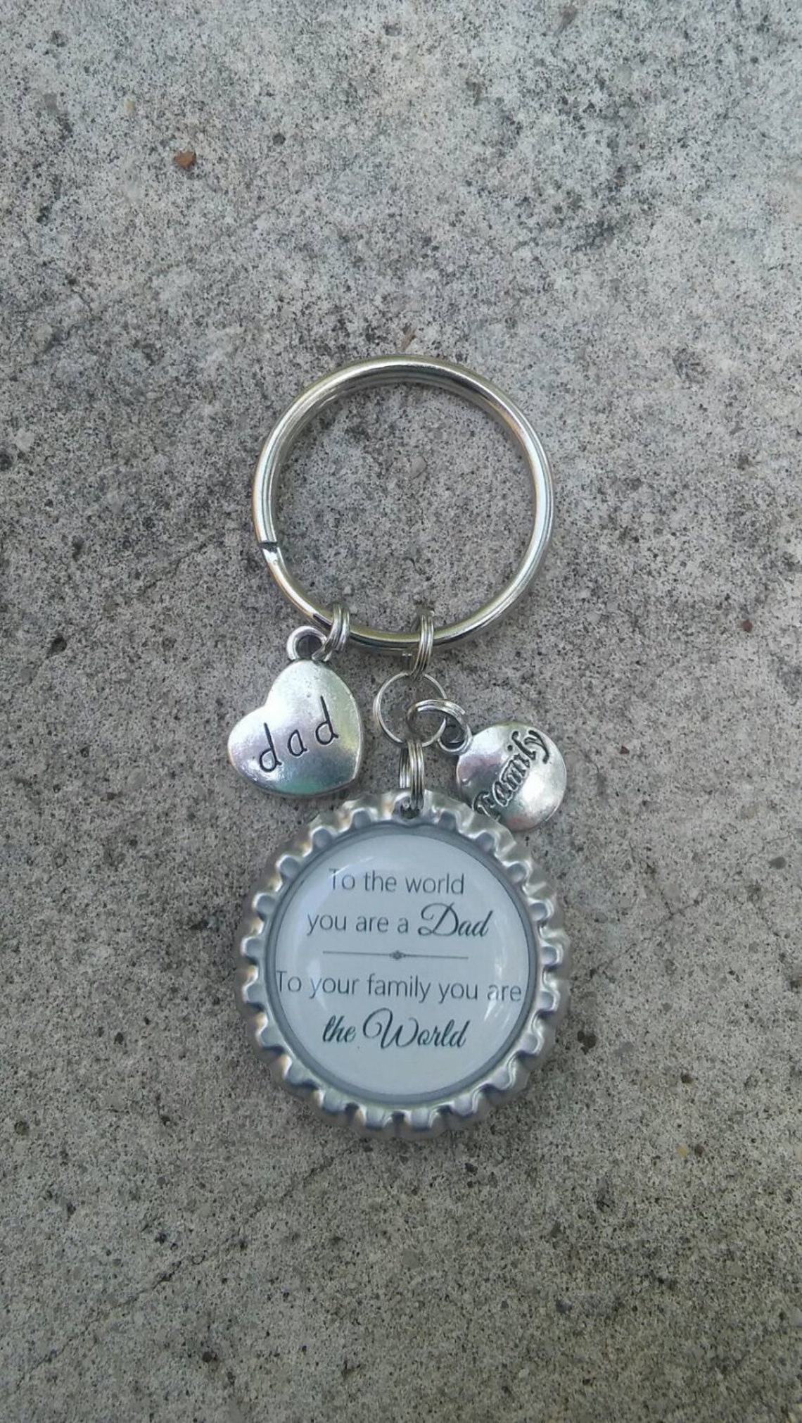 Dad Photo Keychain Dad Keychain Photo Gift Picture | Etsy