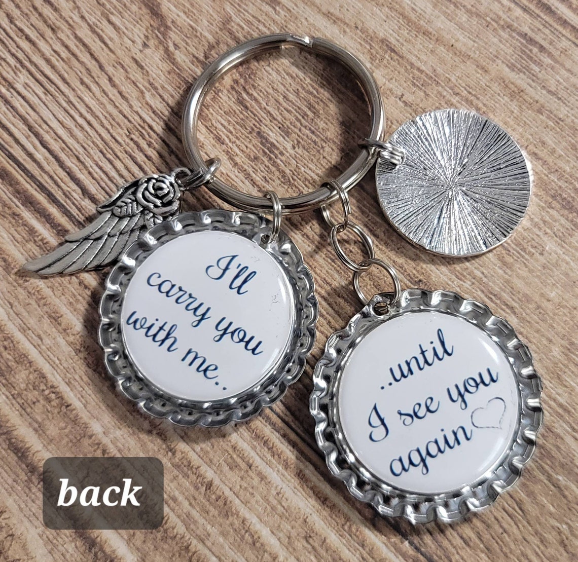 Memorial Keychain - Sympathy Gift - Custom Memorial - Photo Memorial ...