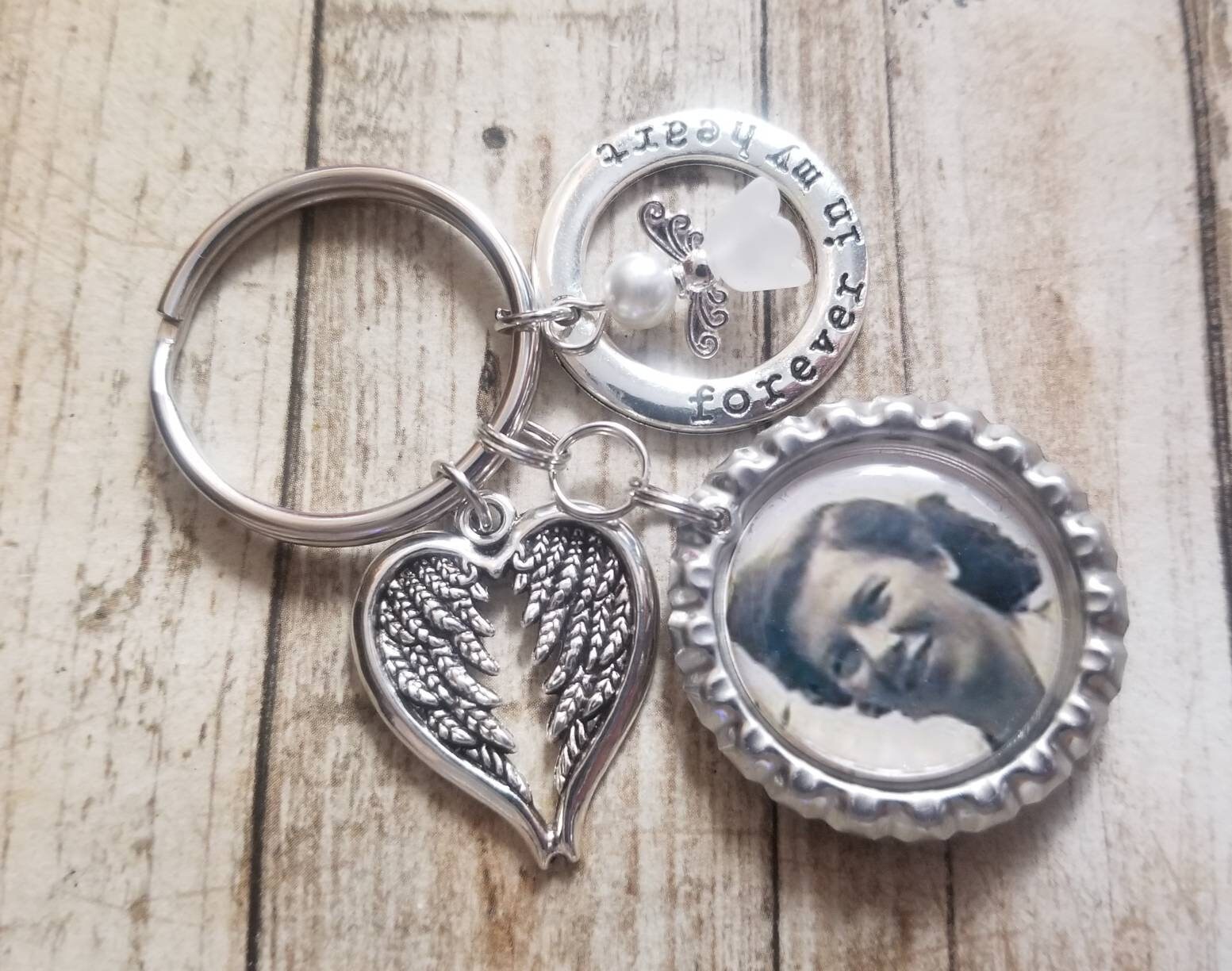 Remembrance Keychain Memorial Gift Memorial Keyring - Etsy