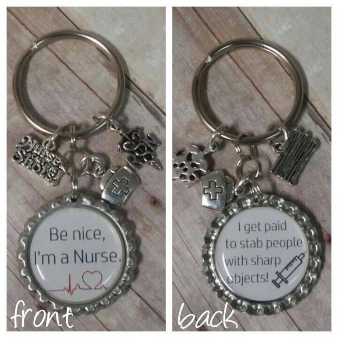 Nurse Keychain - Gift for Nurse - RN Keychain - Fun Nurse Gift ...