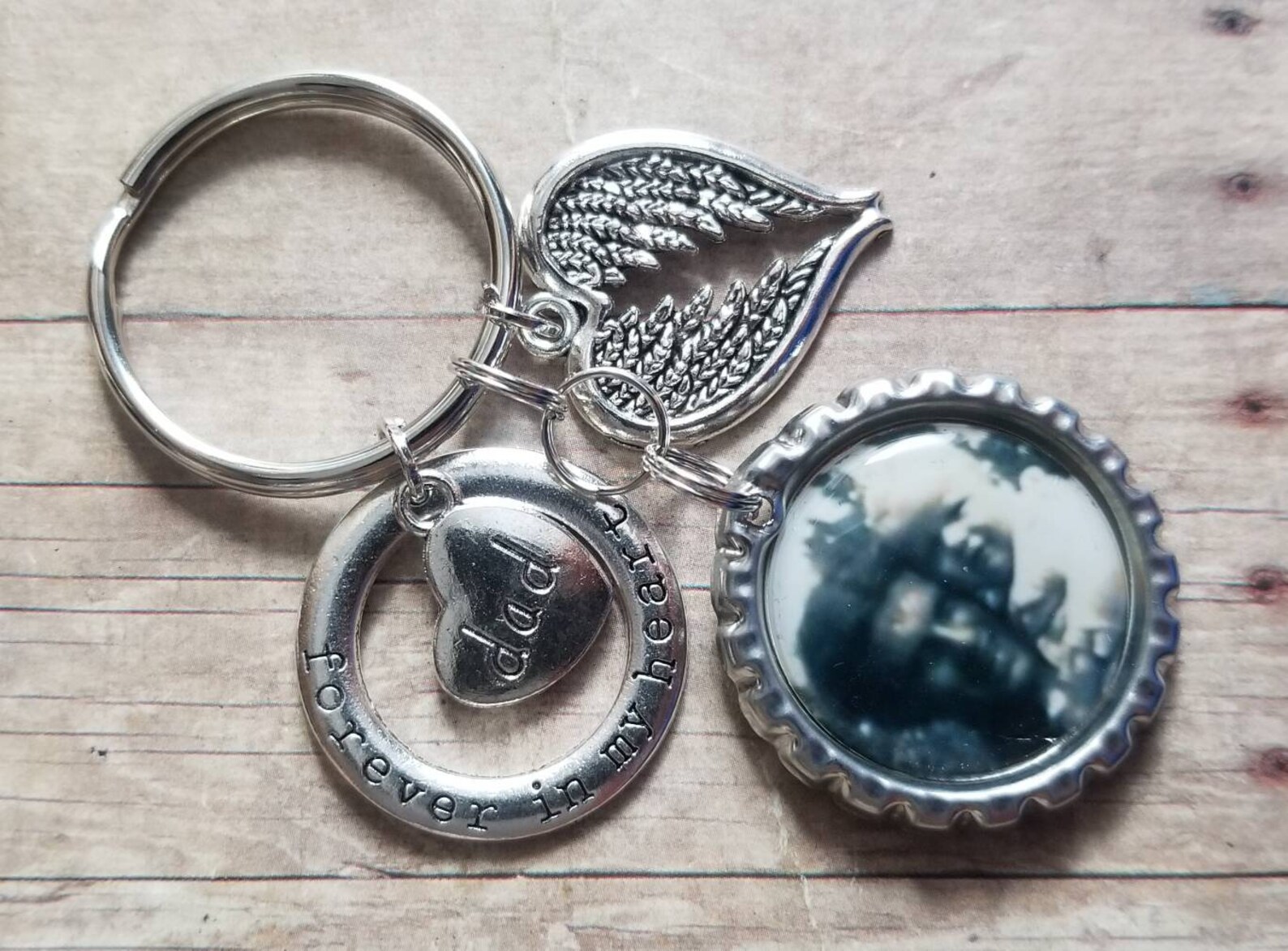 Memorial Keyring Memorial Photo Gift Custom Memorial Gift | Etsy