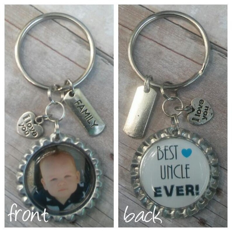 Uncle Keychain - Gift for Uncle - Photo Gift - Custom Photo Keyring ...