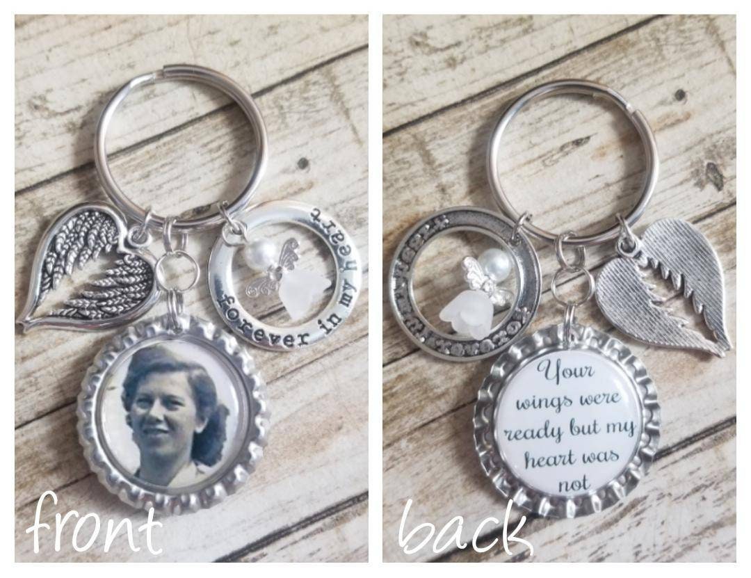 Remembrance Keychain - Memorial Gift - Memorial Keyring - Photo ...