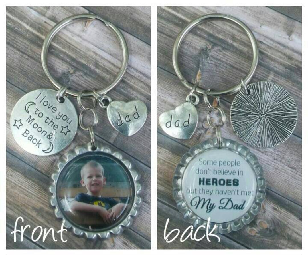 Custom Dad Keyring Dad Keychain Gift for Dad - Etsy