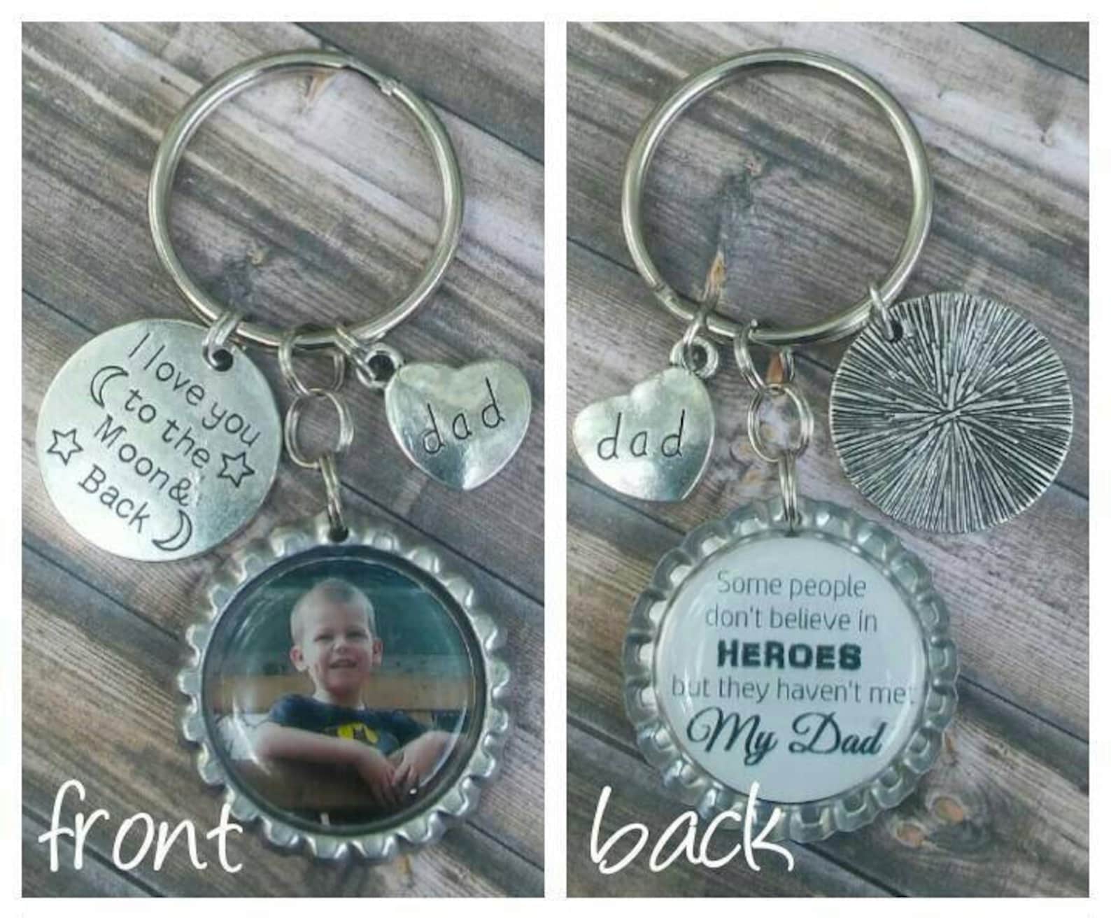 Custom Dad Keyring Dad Keychain Gift for Dad - Etsy