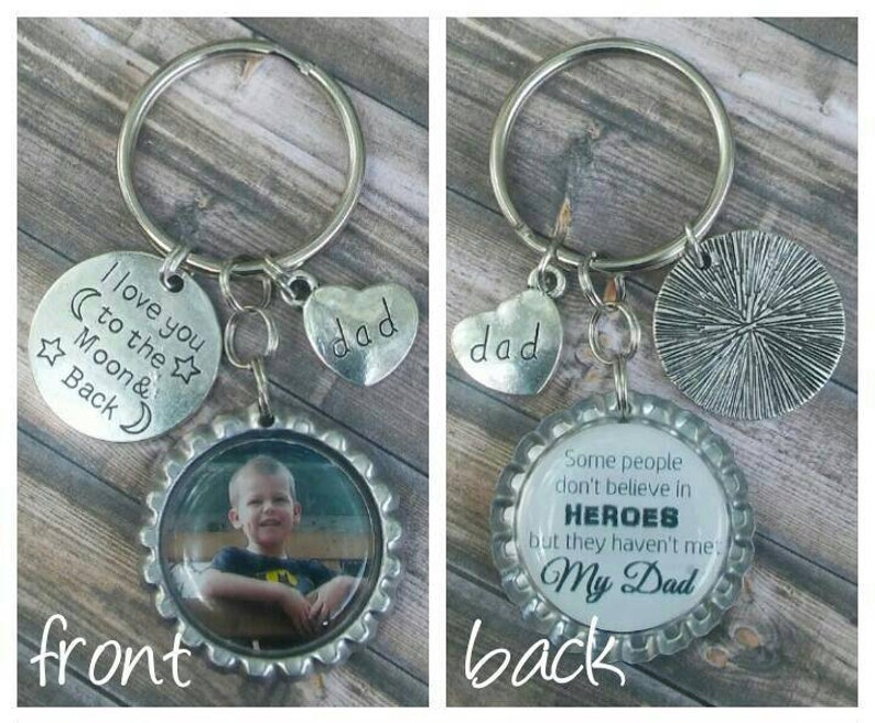 Custom Dad Keyring Dad Keychain Gift for Dad | Etsy
