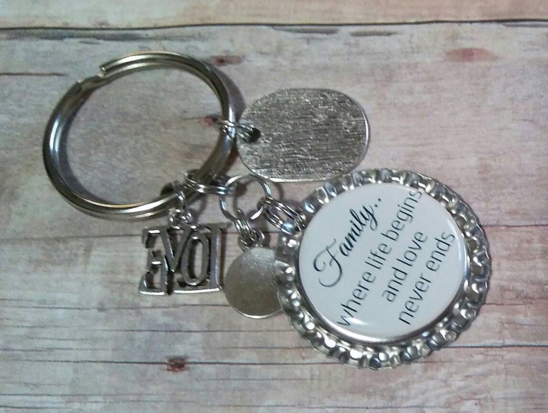 Family Keychain Custom Photo Keyring Gift for Him Gift - Etsy
