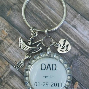 Dad Keychain Photo Keychain Custom Keyring Custom Photo - Etsy