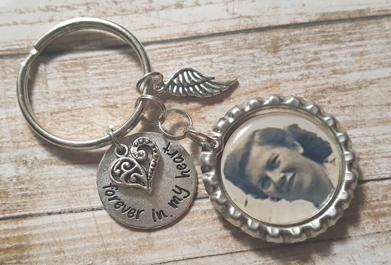 Memorial Keychain Remembrance Gift Custom Photo Keyring - Etsy