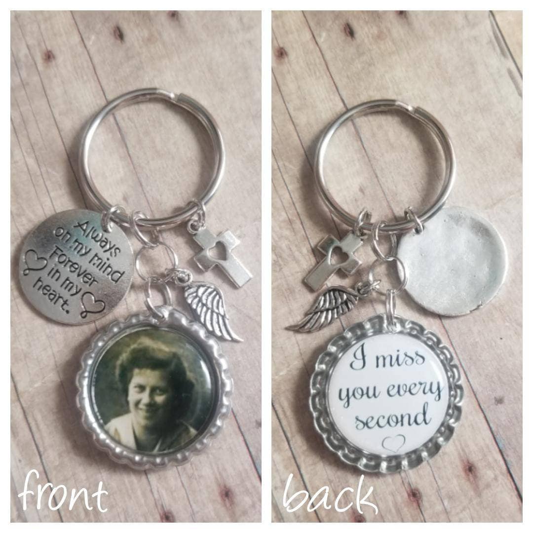 Memorial Keychain - Remembrance Gift - Photo Memorial - Photo Keepsake ...