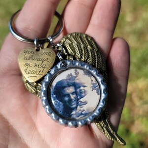 Memorial Keychain - Memorial Gift - Photo Memorial - Remembrance Gift ...