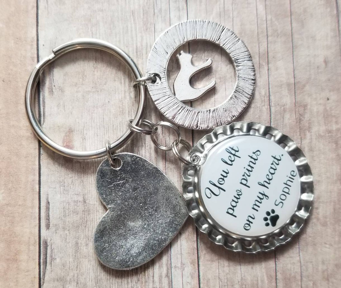Cat Memorial Keyring - Pet Photo Keychain - Photo Memorial - Cat ...
