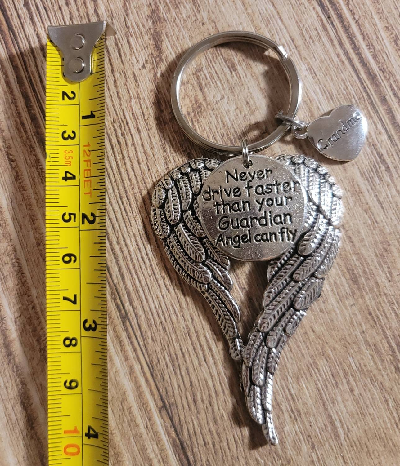 Guardian Angel Memorial Keychain Memorial Charm Memorial - Etsy