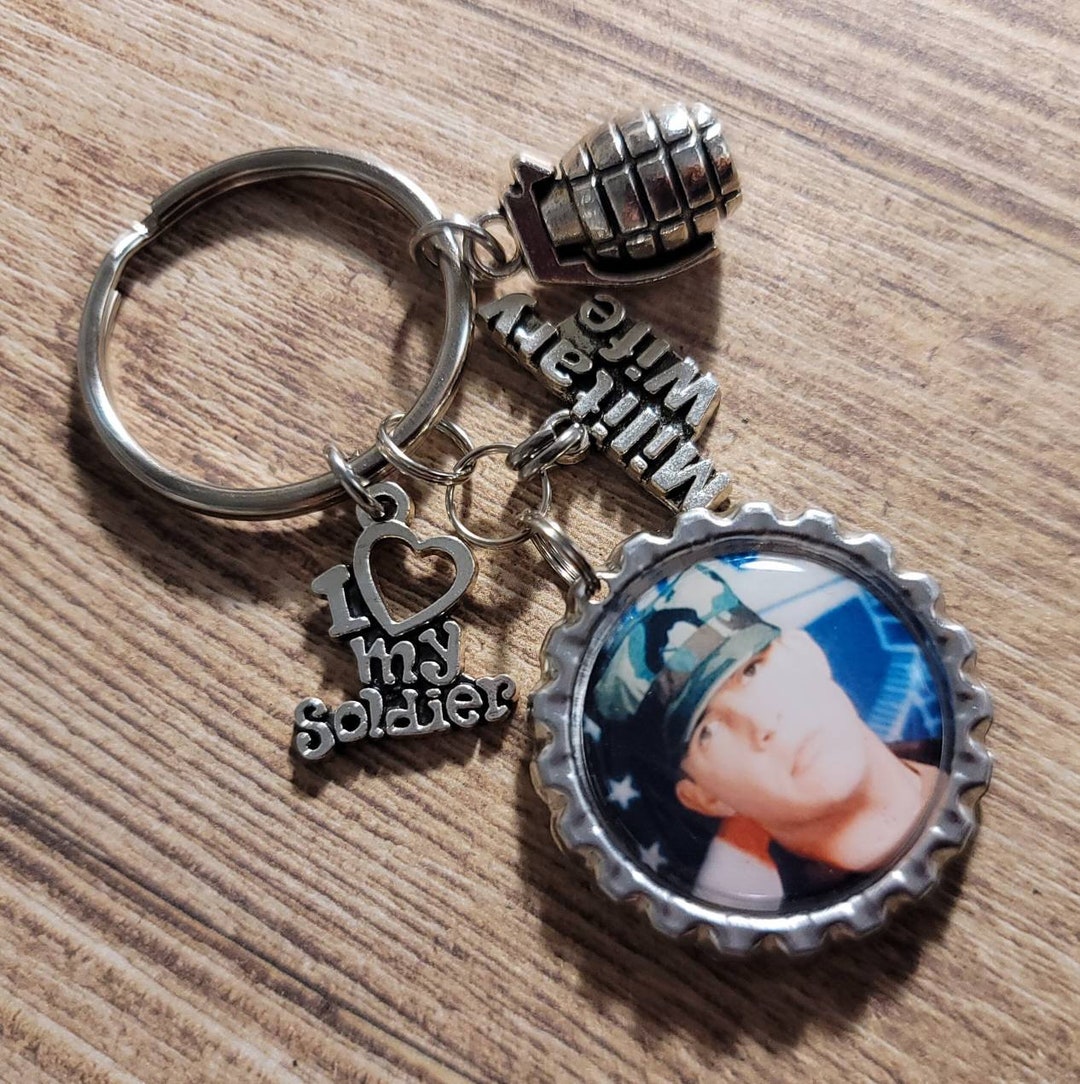 Military Keychain - Military Wife - MILSO - Military Wife Gift - Army ...