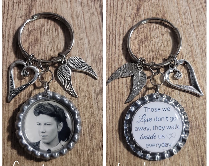 Memorial Keychain - Personalized Gift - Memorial Gift - Photo Memorial ...
