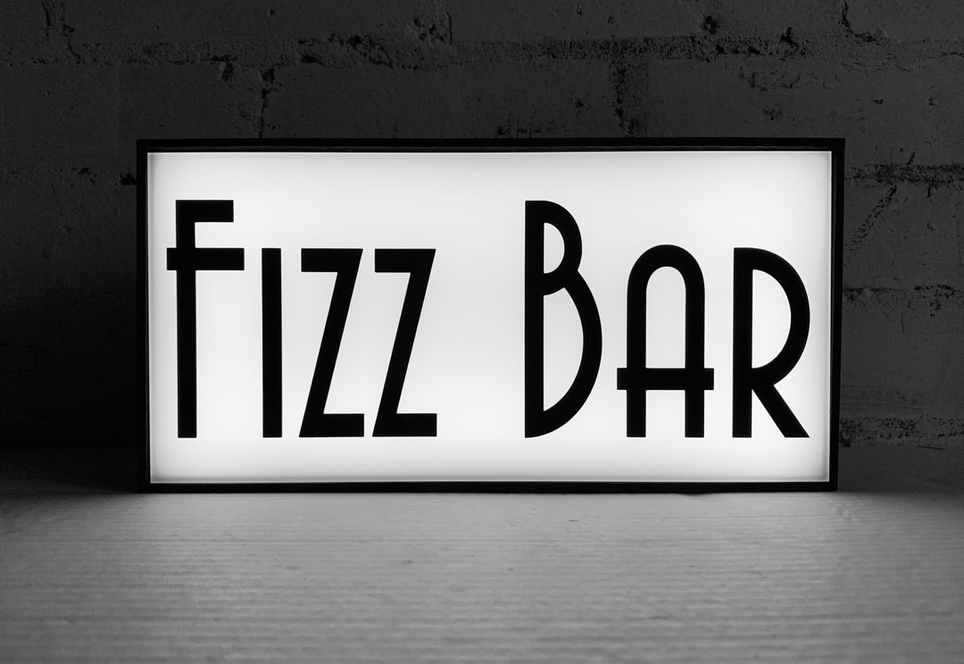 Fizz Bar Light Box Fizz Bar Sign Fizz Bar Light up Sign - Etsy