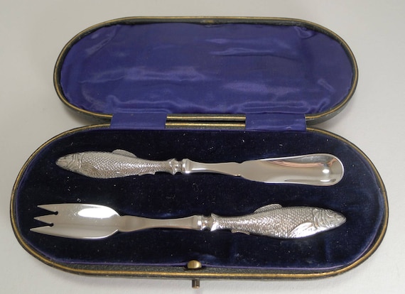 Rare Antique English Sterling Silver Fish Set Harrods 1912 | Etsy