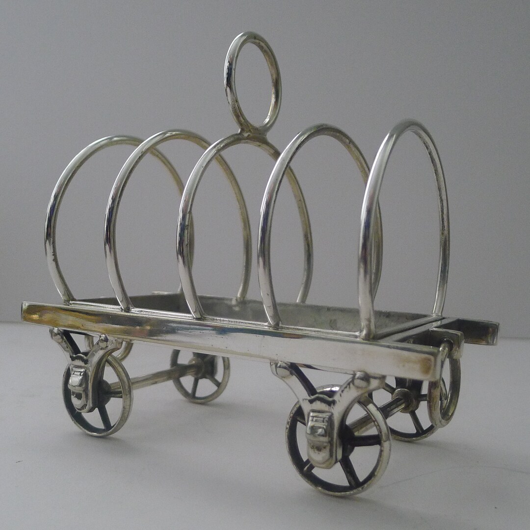 Rare Antique English Novelty Toast Rack - Wagon / Caravan - Reg. 1879 ...