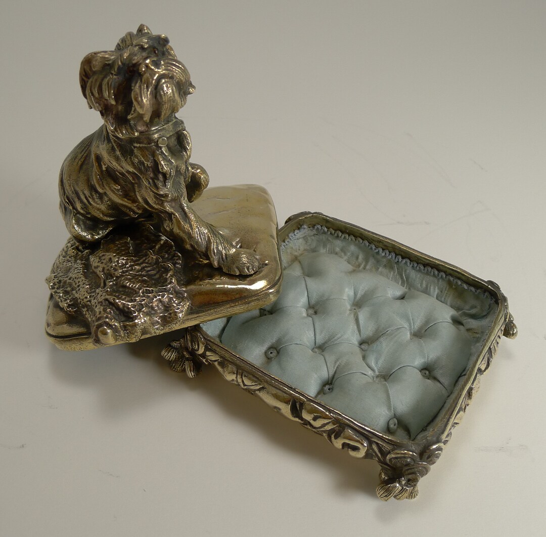 Magnificent Antique English Brass / Bronze Dog Jewelry Box C.1880 - Etsy