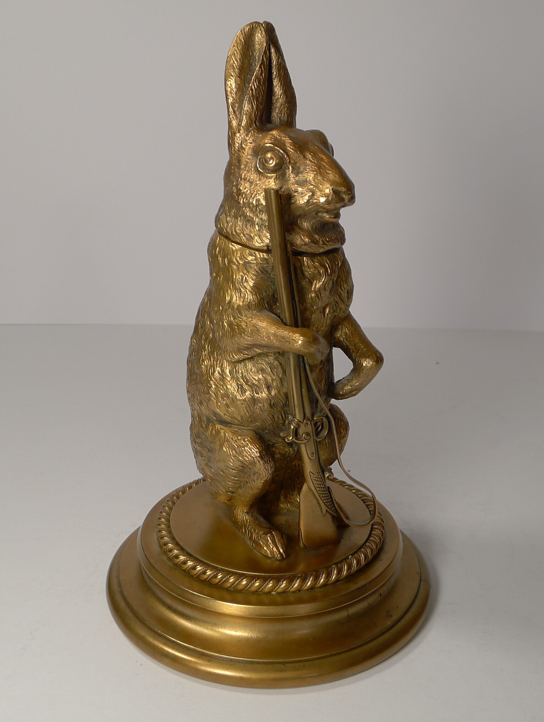 Magnificent Antique English Gilded Bronze Hare Inkwell C.1880 - Etsy