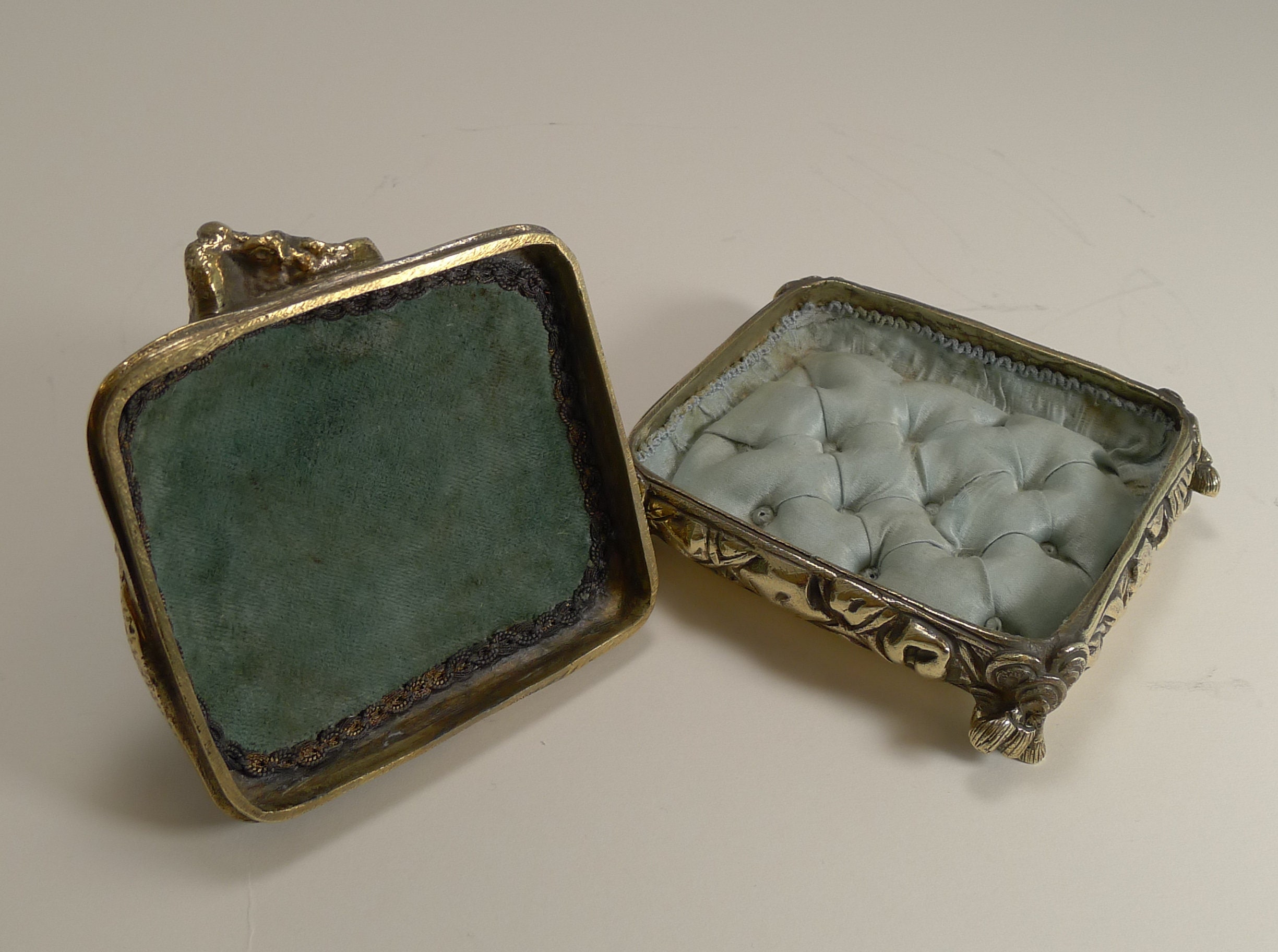 Magnificent Antique English Brass / Bronze Dog Jewelry Box C.1880 - Etsy