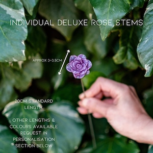 Individual Deluxe Rose Glass Stems - Etsy