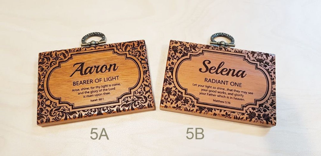 LWNP | Customize Your Unique Name | Mahogany Wood Name Plaque | Baptism ...